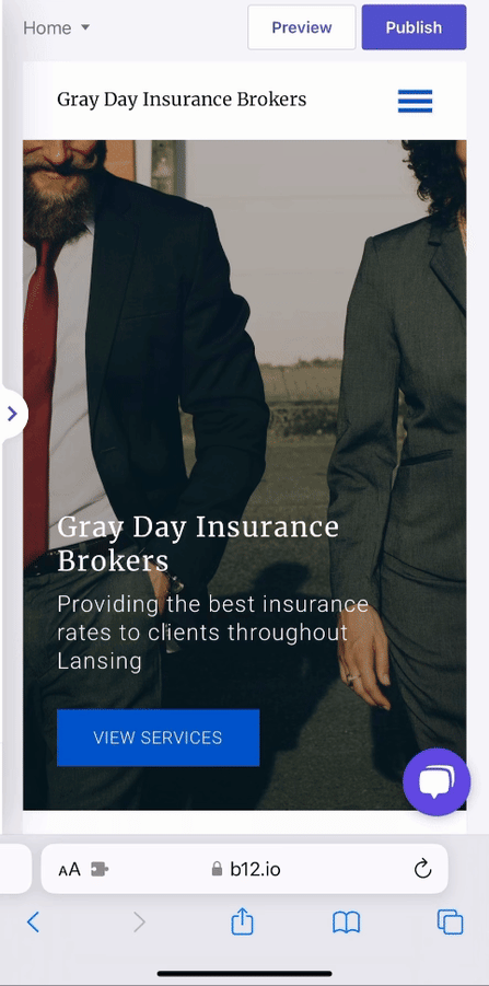 Accessing and Editing Your B12 Site on Mobile