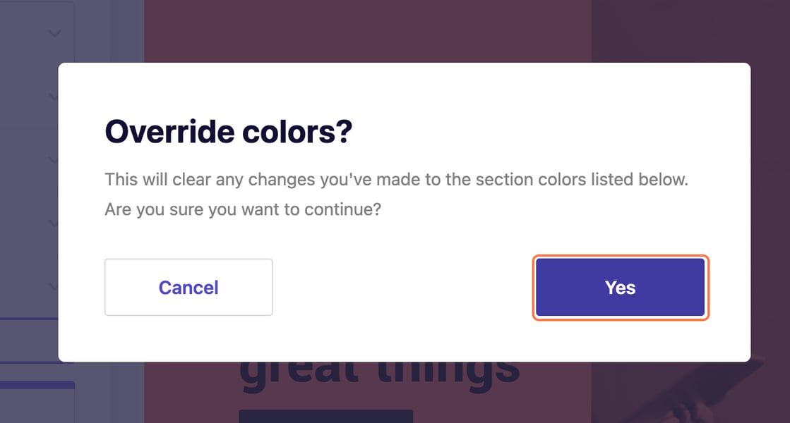 Manually overriding your website's colors