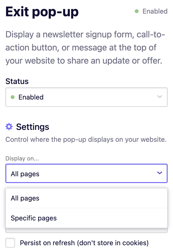 Adding and customizing announcement banners
